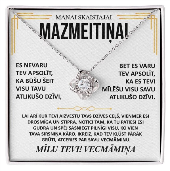Manai dārgajai mazmeitiņai – 14K baltā zelta kaklarota ar cirkonija kristāliem ORIANA – vigoshop.lv